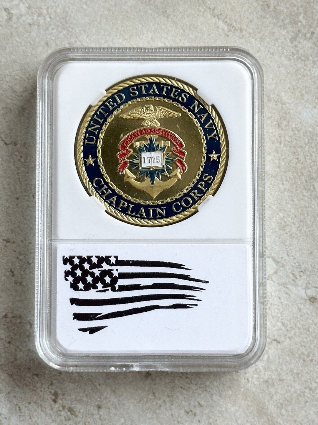 U S NAVY CHAPLAIN CORPS Challenge Coin With Case - Etsy