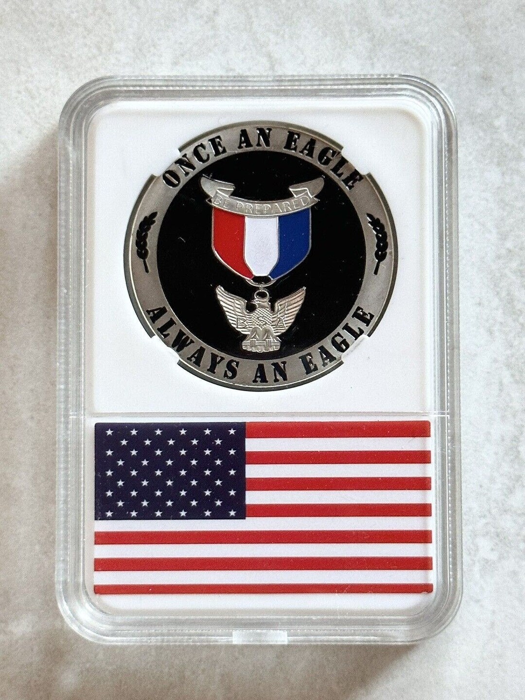 American EAGLE SCOUT Reward Challenge Coin With Case - Etsy