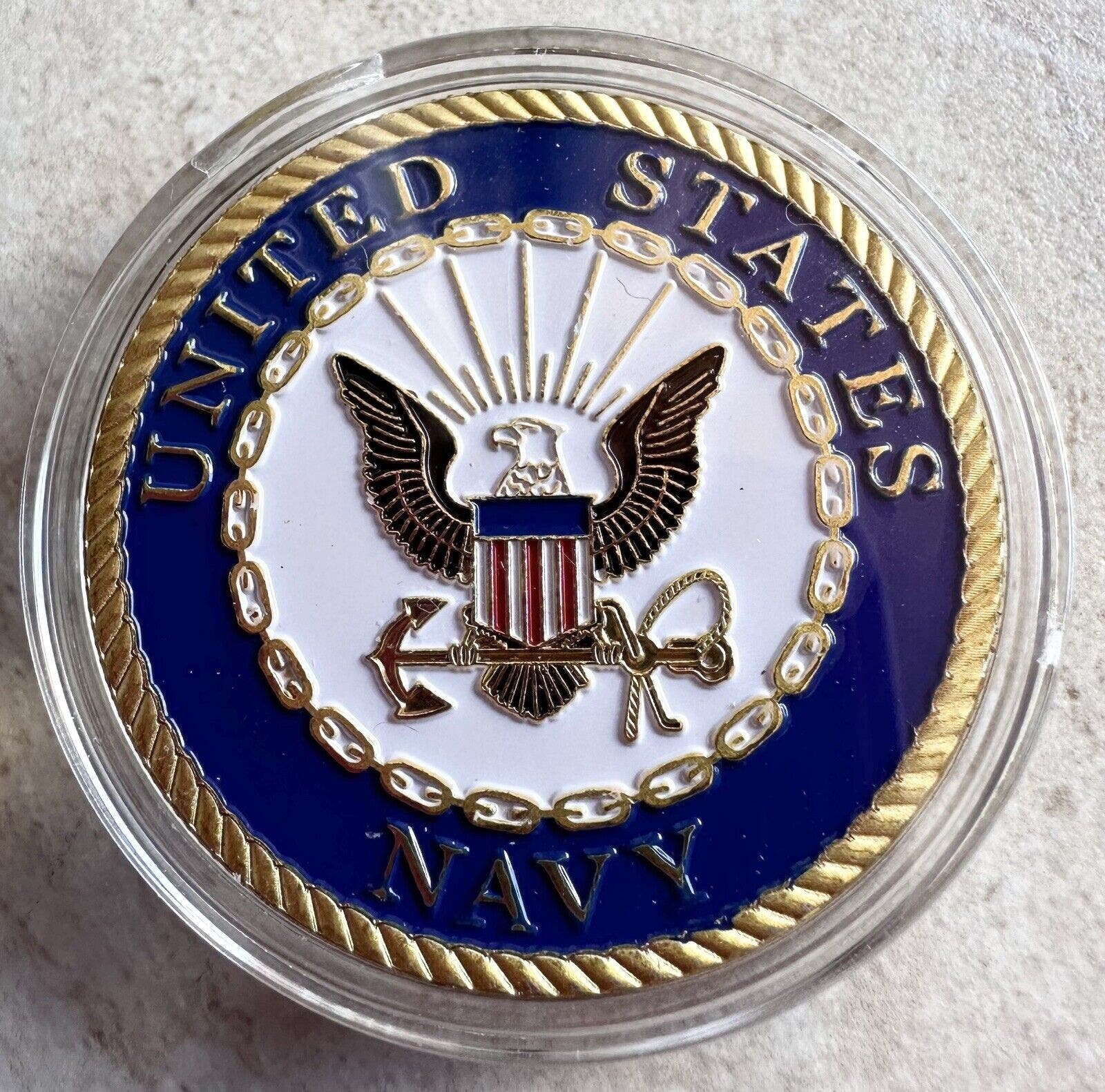 US NAVY Commemorative Challenge Coin Come With Special Velvet Case - Etsy