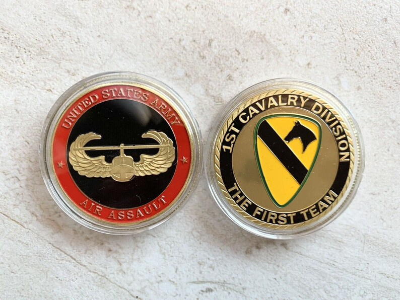 Lot of 2 1st Cavalry Division and Air Assault Challenge Coin US Army - Etsy