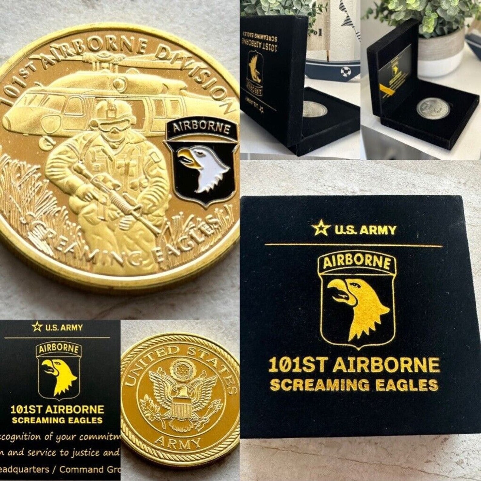 Army 101ST AIRBORNE DIVISION Screaming Eagles Brave Eagle Challenge ...