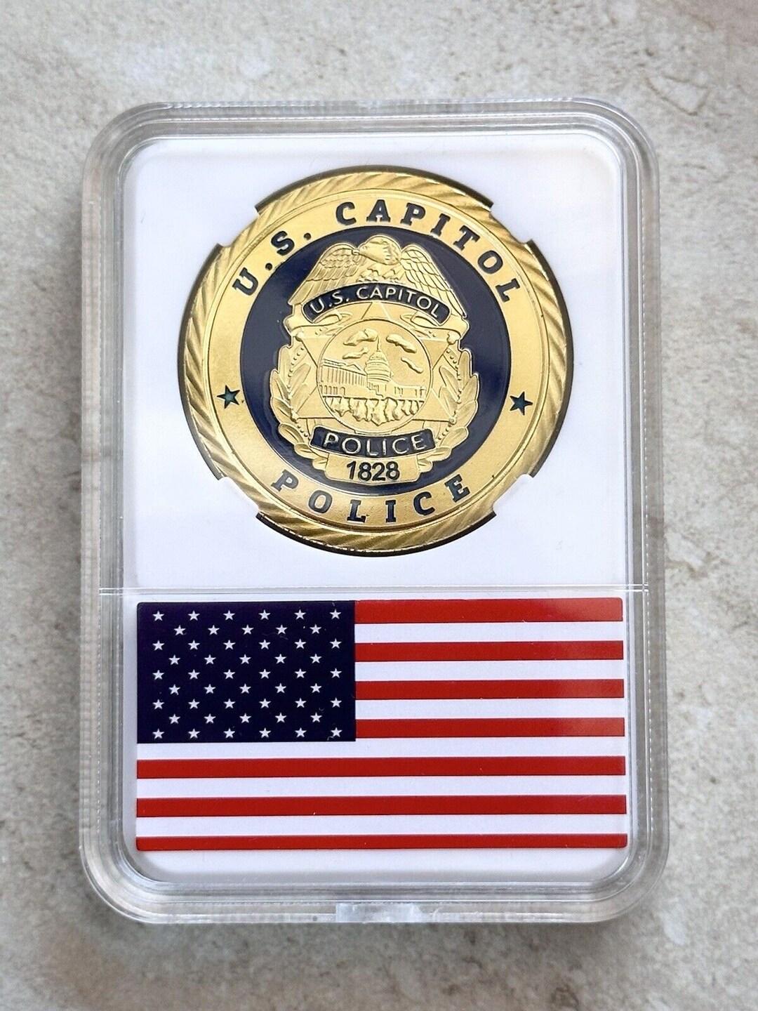 U S Capitol Police Challenge Coin Wtith Presentation Box. New, Fast ...