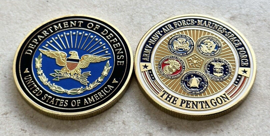 United States Dod-pentagon Challenge Coin Usaf-usmc-usn US Army-dept of ...