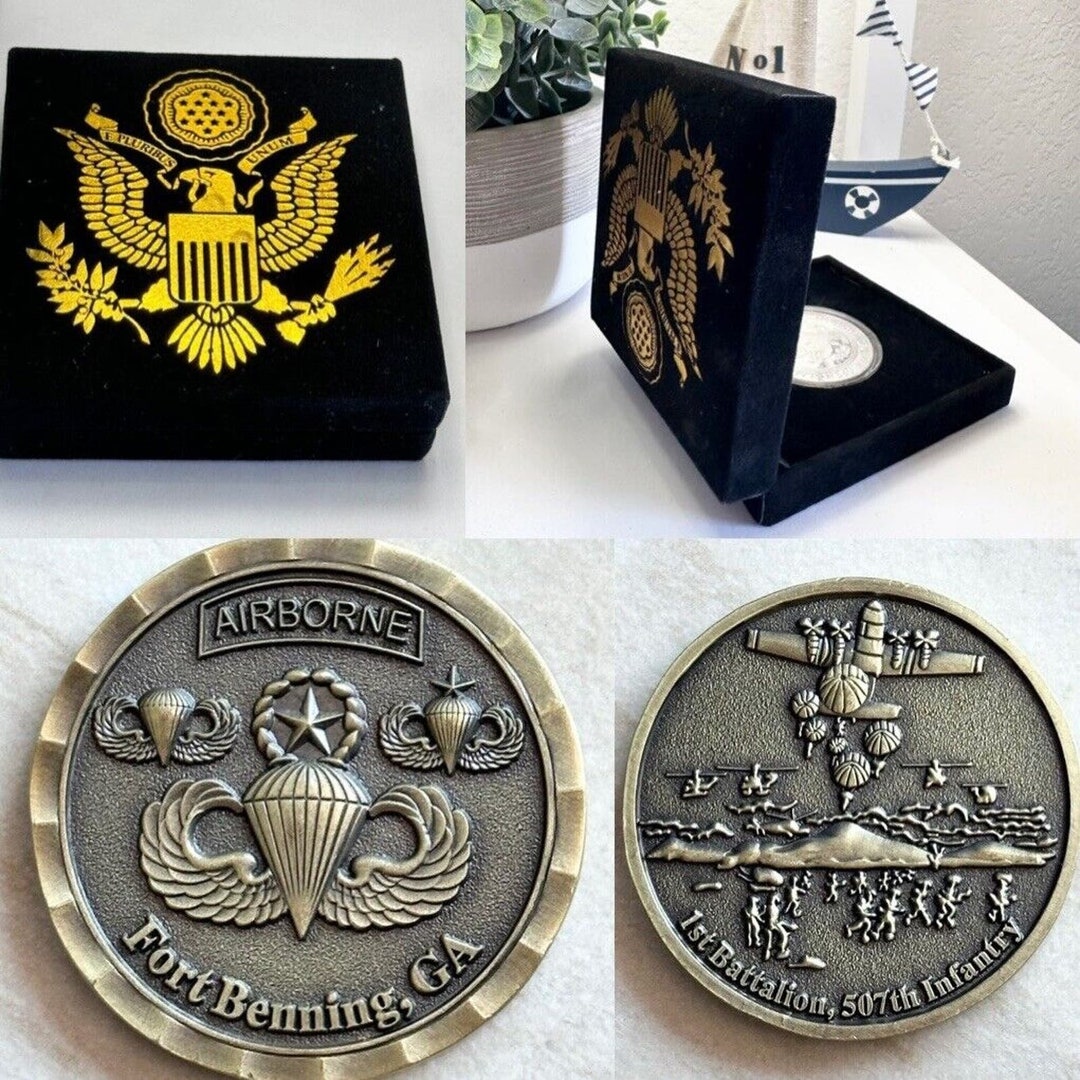 Rare US Army Paratrooper Airborne School Fort Benning GA COIN With ...