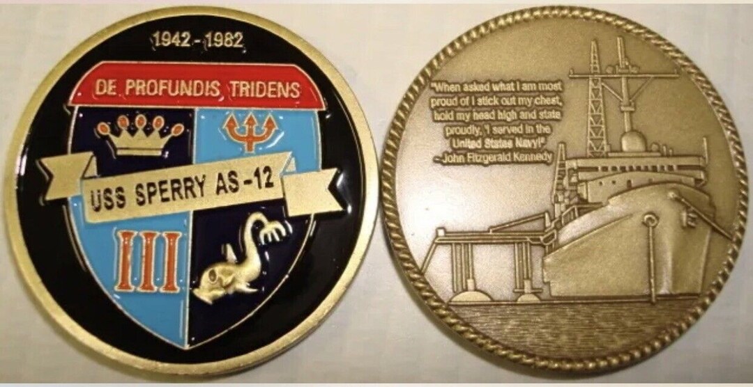 Rare USS Sperry AS 12 Submarine Tender Coin Navy USN - Etsy