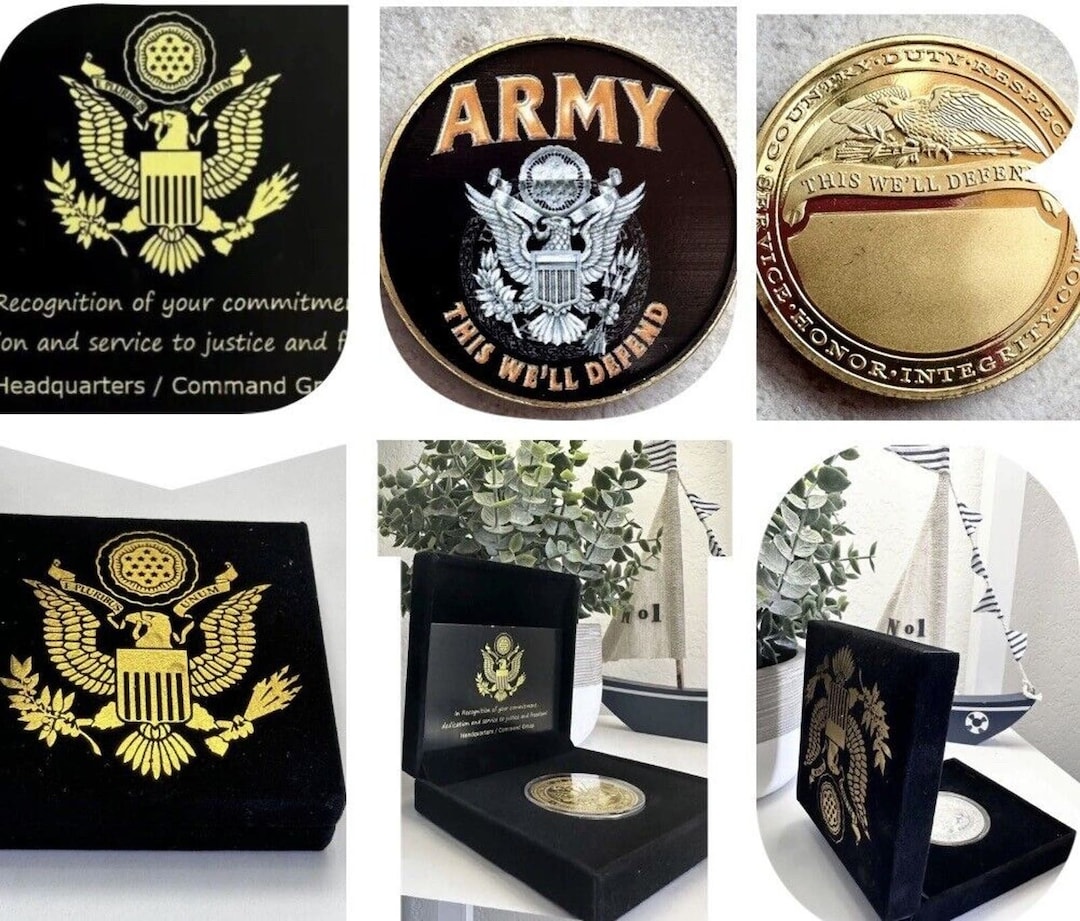 United States Army Logo Challenge Coin USA army - Etsy