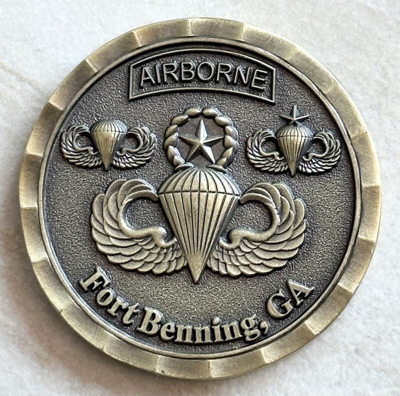 Rare US Army Paratrooper Airborne School Fort Benning GA COIN With ...