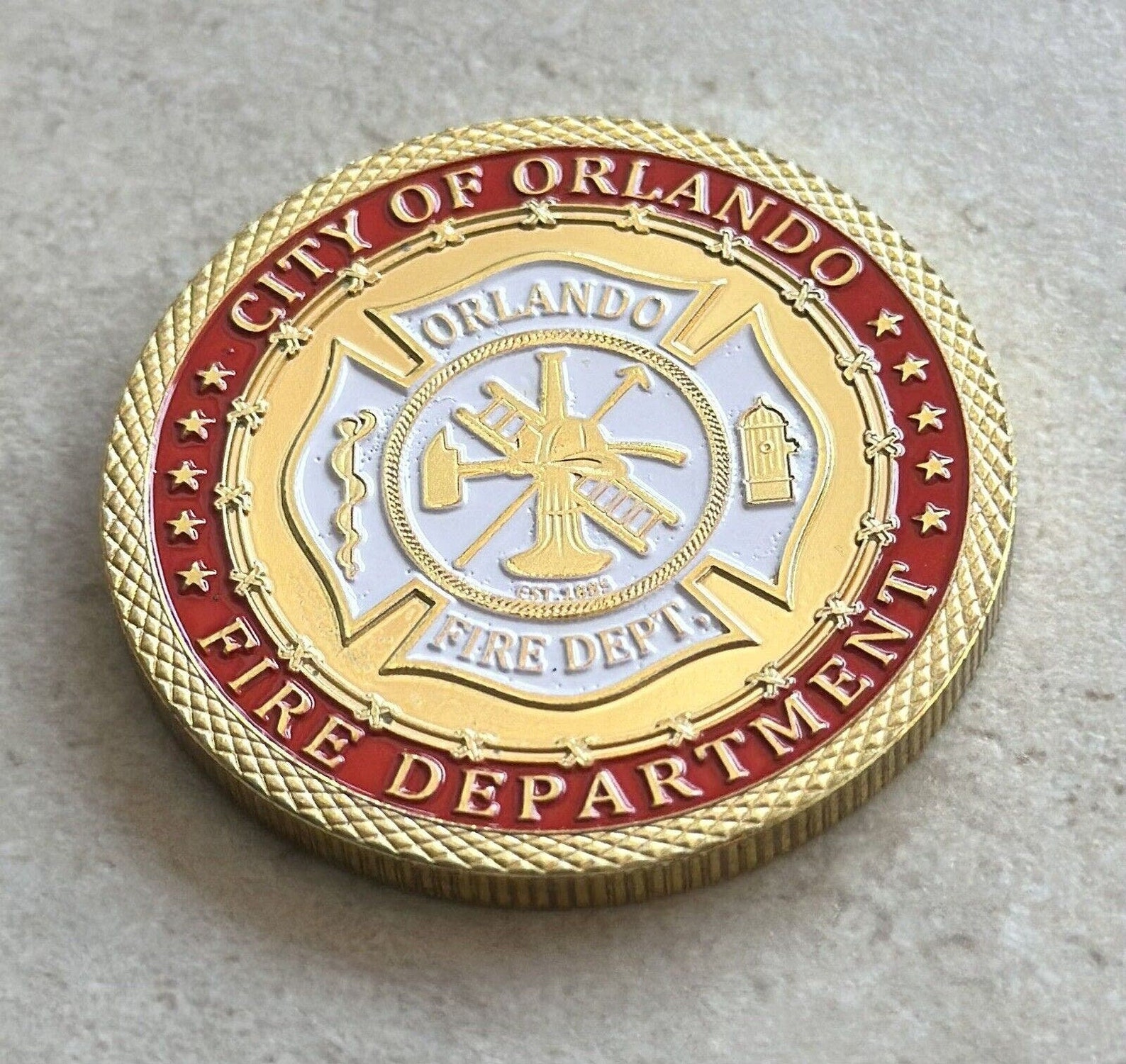 CITY OF ORLANDO Fire Dept . Challenge Coin - Etsy