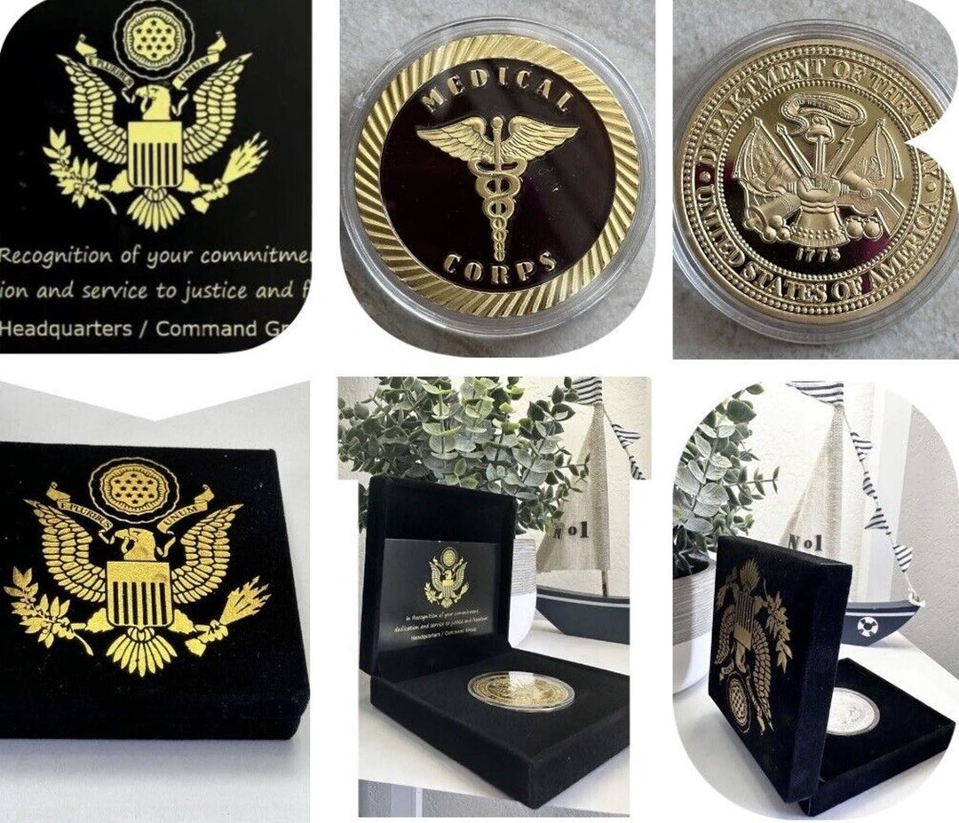 Us Army Medical Corps Challenge Coin Us. New Fast Shipping Usa Amy - Etsy