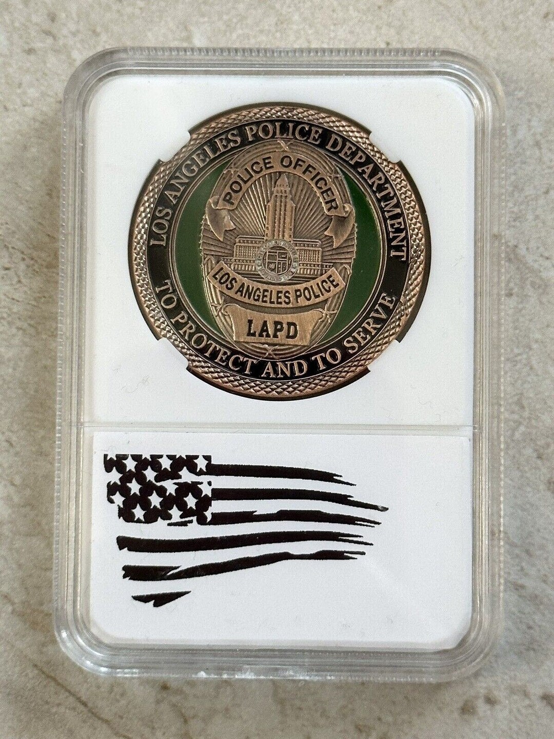 Los Angeles Lapd Police Department Copper Finish Challenge Coin 40mm ...