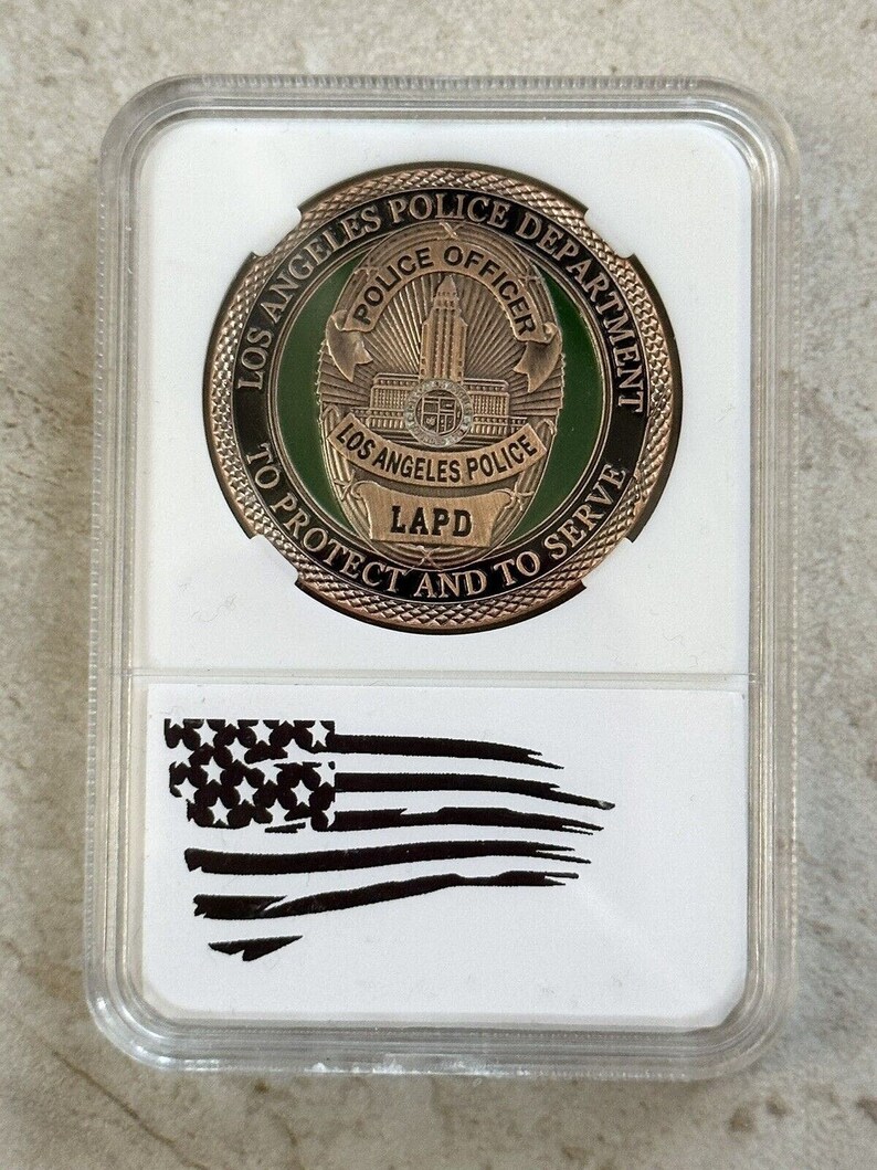 Los Angeles Lapd Police Department Copper Finish Challenge Coin 40mm ...