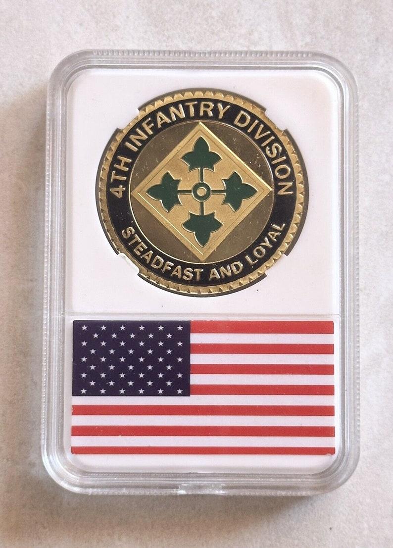 US ARMY 4th INFANTRY Division Challenge Coin W/ Presentation Box - Etsy