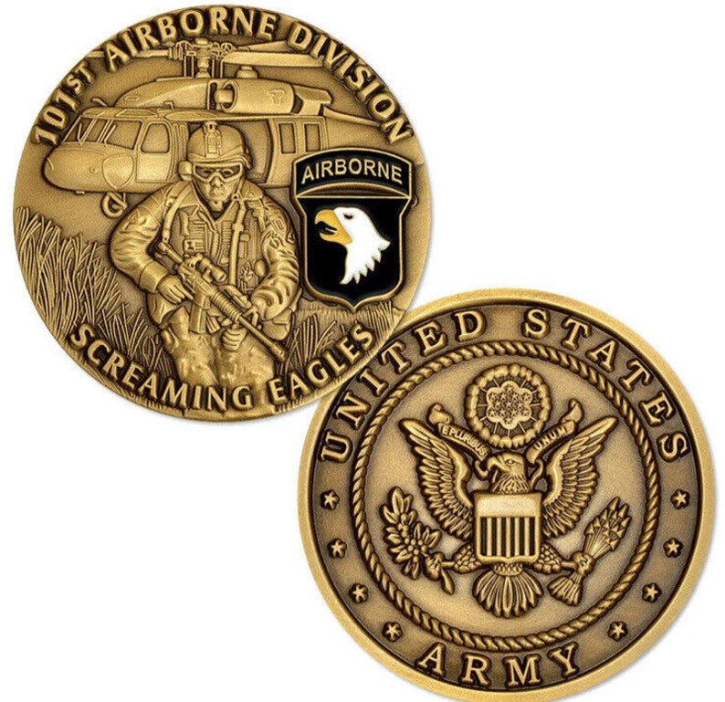 U.S. Army 101st Airborne Combat Infantry Division Challenge Coin - Etsy