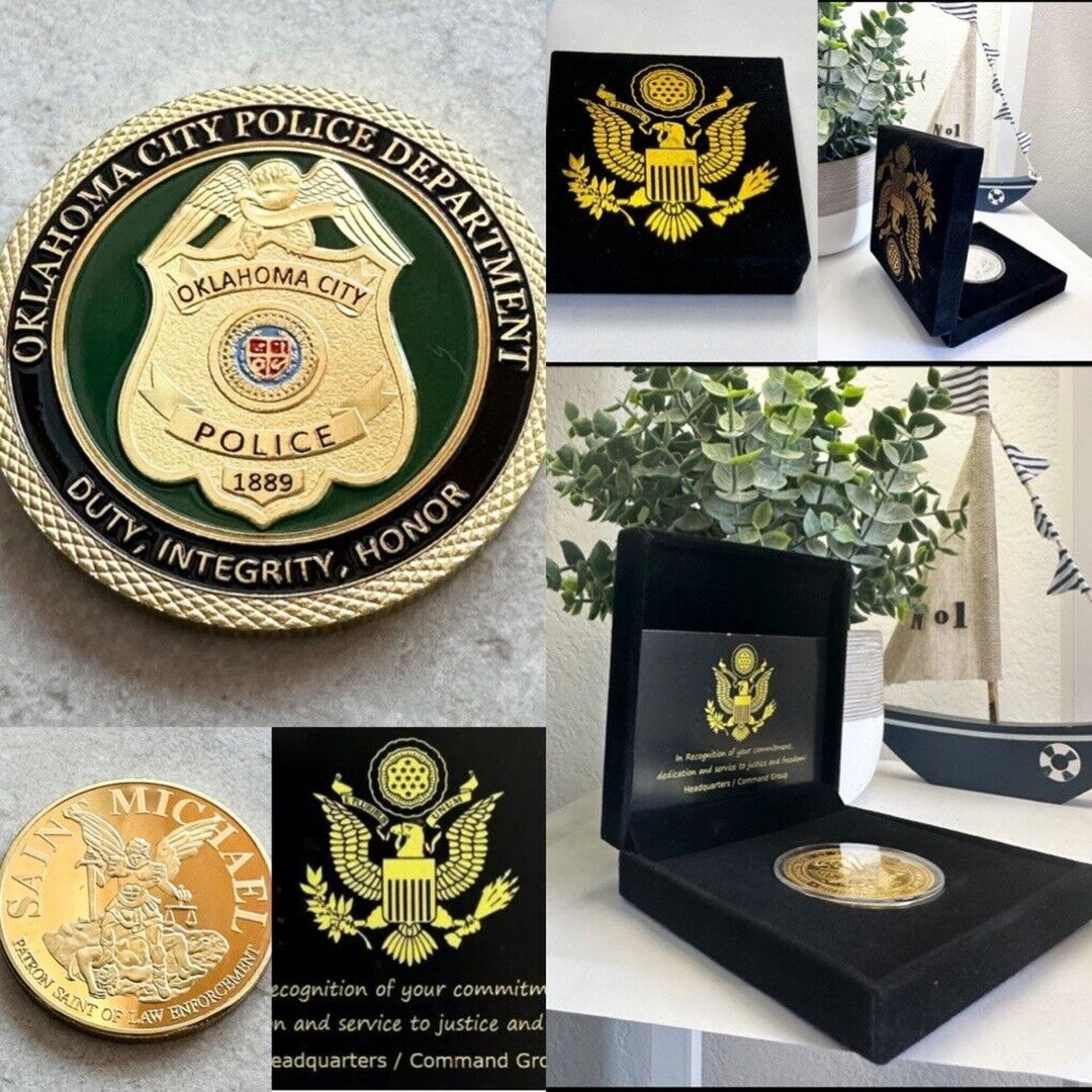 Oklahoma City Police Dept Challenge Coin Come With Special Velvet Case ...