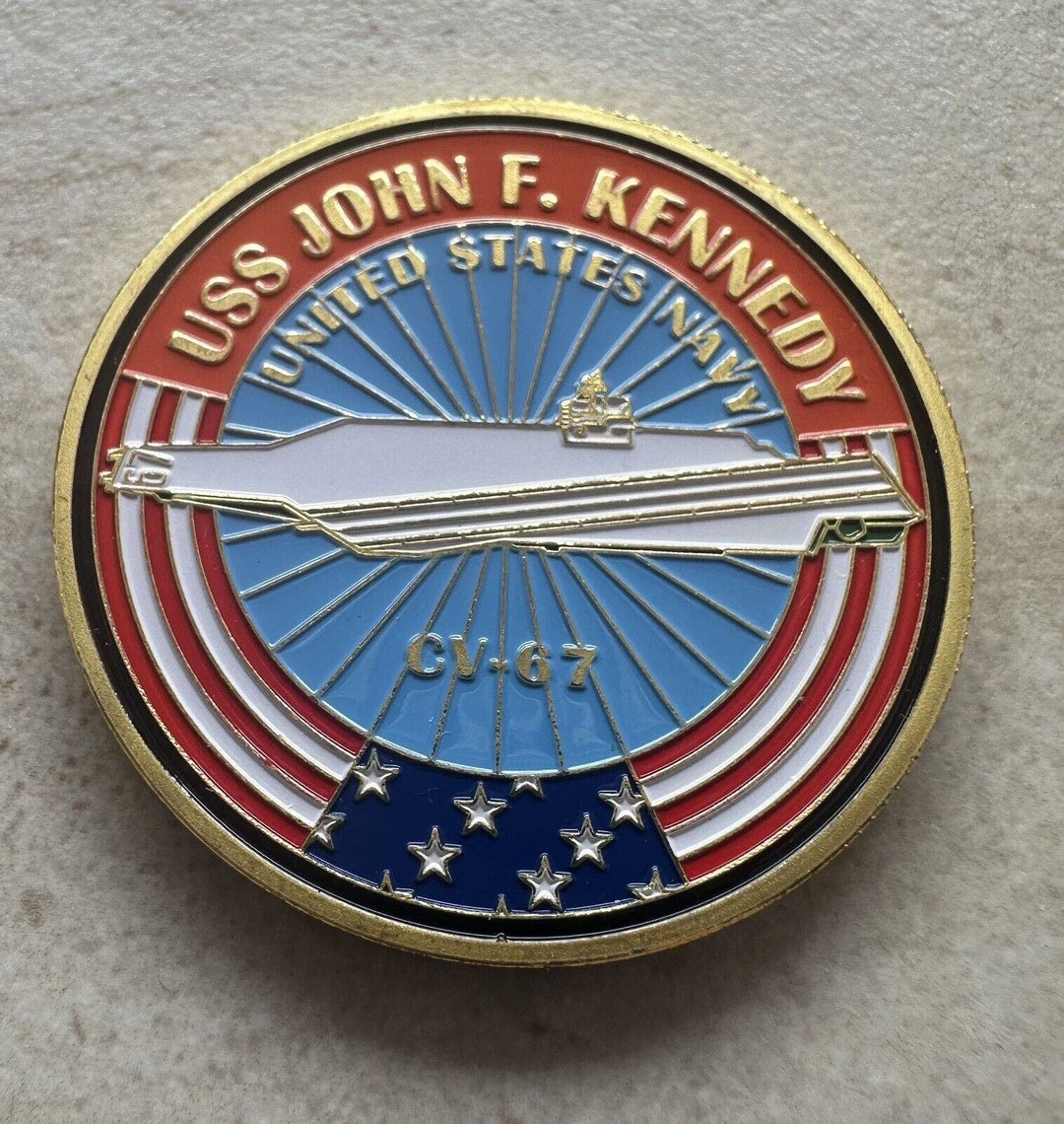 USS John F. Kennedy Cv-67 Challenge Coin USN-US Navy 40mm - Etsy