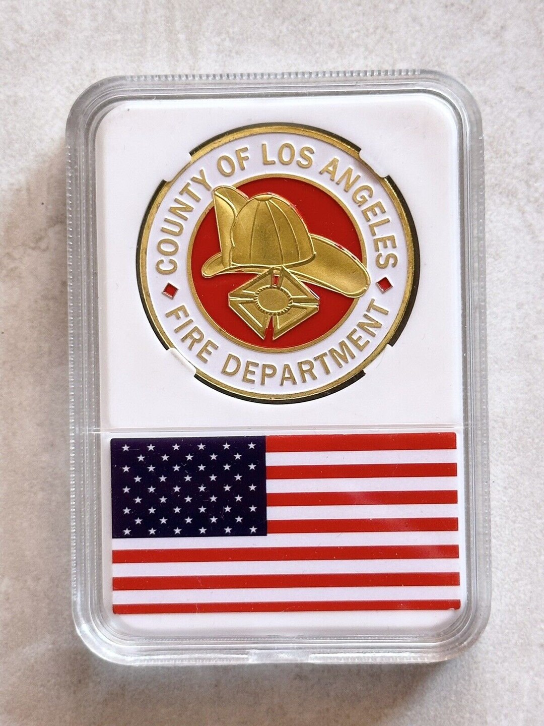 County of Los Angeles Fire Department Challenge Coin With Case - Etsy