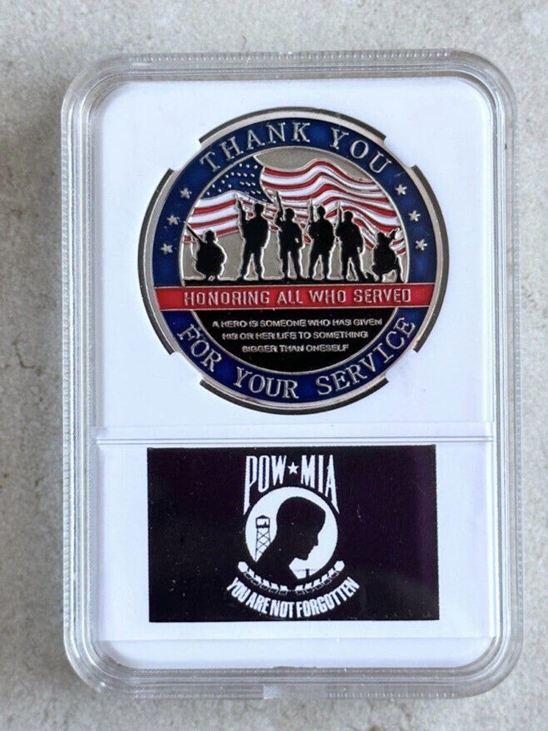 US Military Challenge Pow Mia Army-navy Air Force Coast Guard Usmc - Etsy