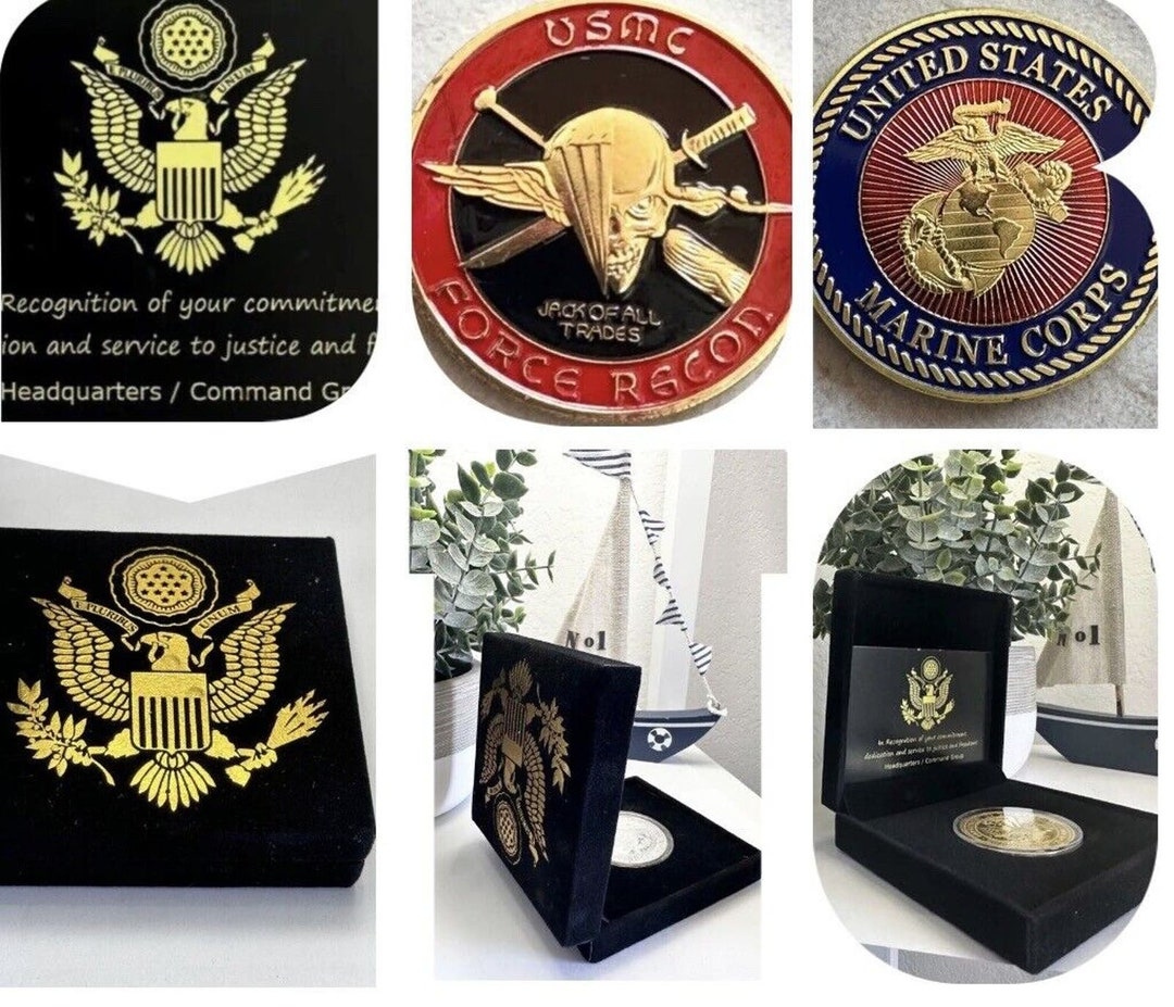 NEW USMC U.S. Marine Corps Force Recon Special Operation Challenge Coin ...