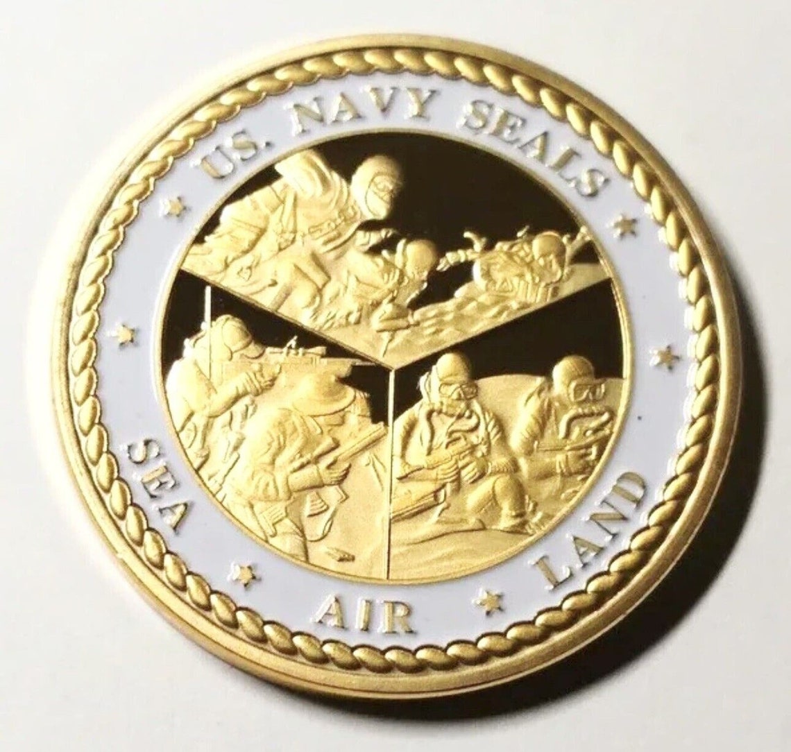 US Naval Special Warfare Command US Navy Seals Sea Air Land Navy Coin ...