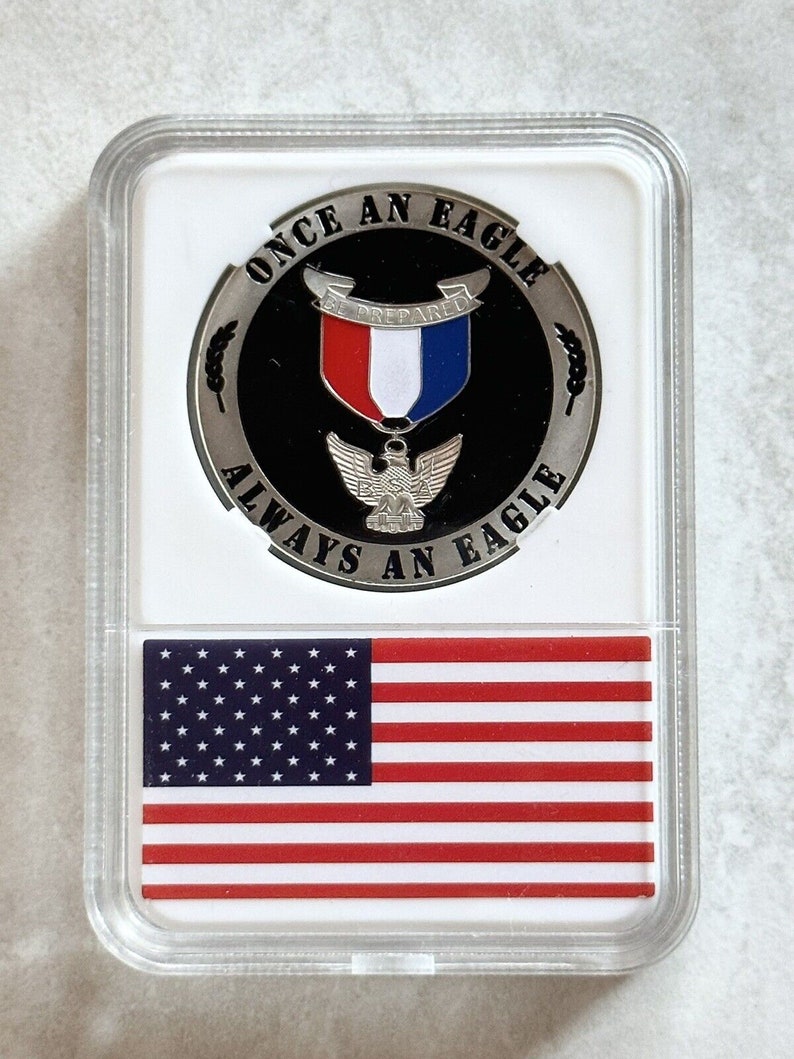 EAGLE SCOUT Challenge Coin With Case - Etsy