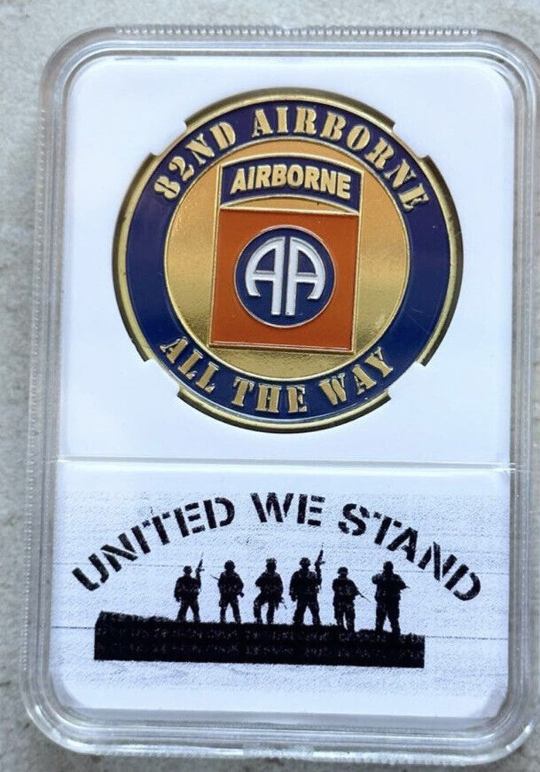 US Army 82nd Airborne Challenge Coin With Beautiful Case - Etsy