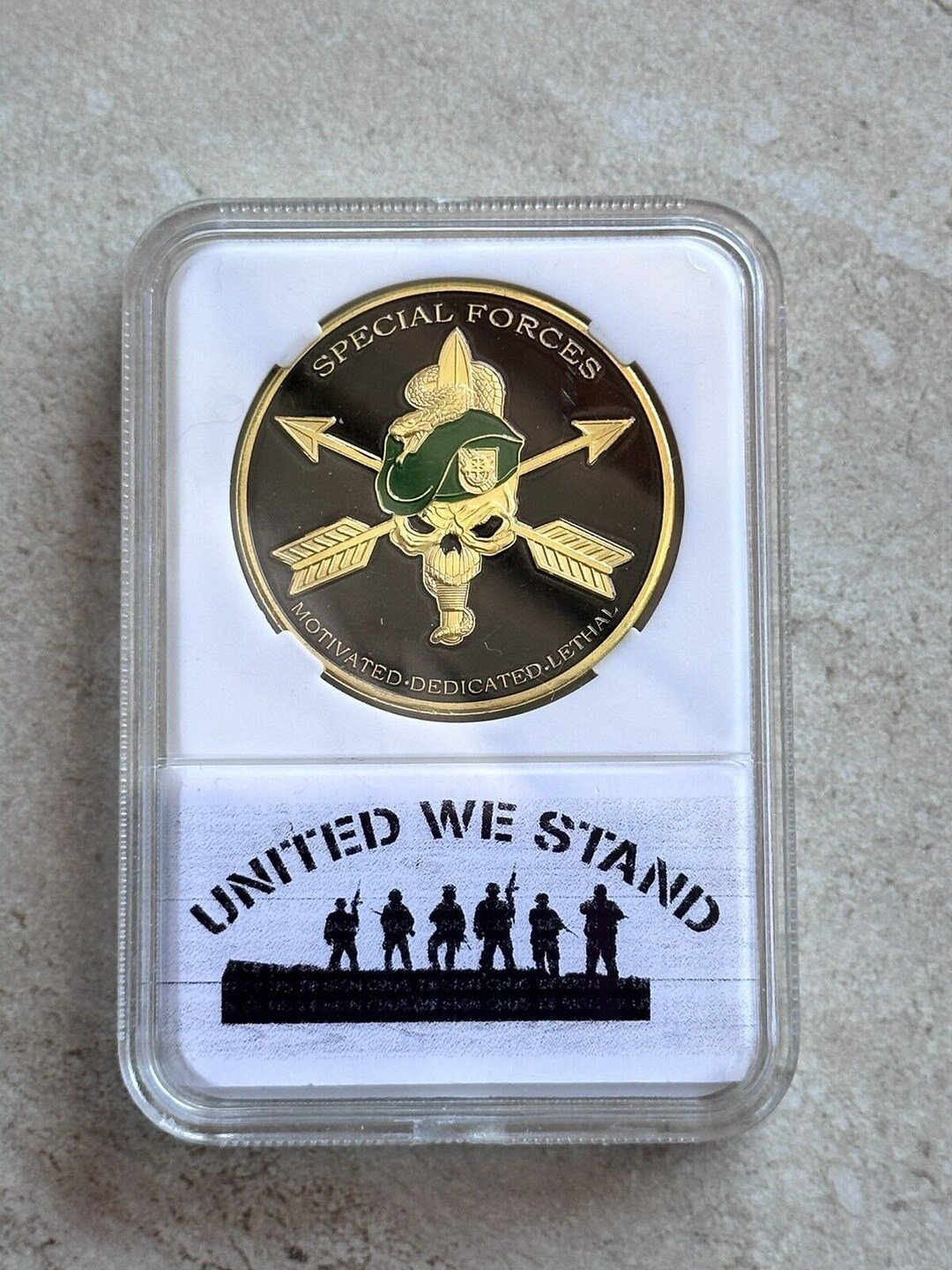 U S ARMY Special Forces Challenge Coin With Case United We Stand - Etsy
