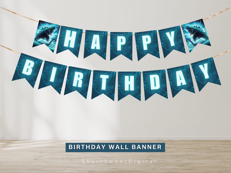 Godzilla Birthday Wall Banner, Godzilla Birthday Bunting, Godzilla ...