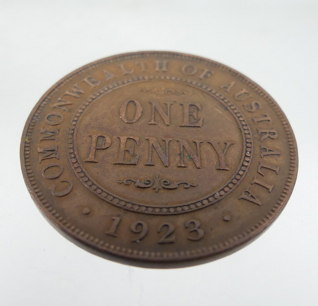 1923 Vintage Australian One Penny - Etsy