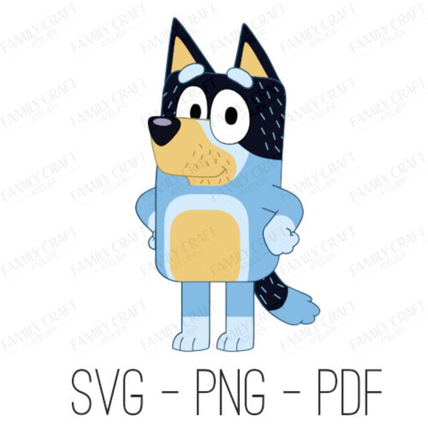 Bluey Bandit Svg - Etsy