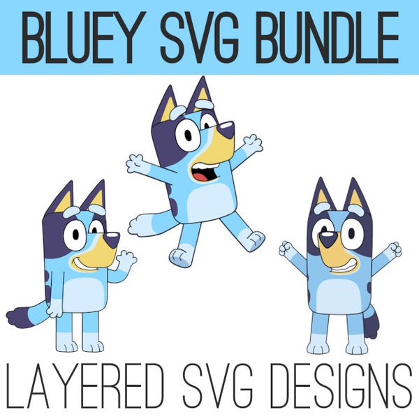 Bluey Svg Layered Birthday - Etsy