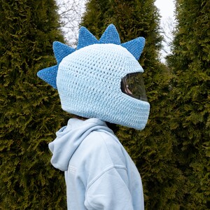 PATTERN Motorcycle Crochet Dino Helmet Cover M - Etsy