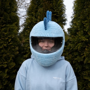 PATTERN Motorcycle Crochet Dino Helmet Cover M - Etsy