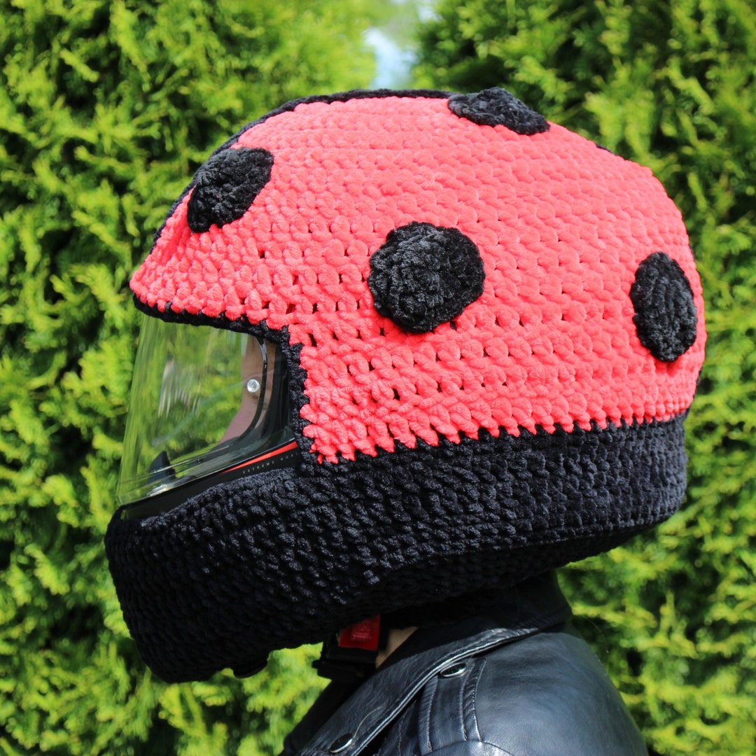 PATTERN Motorcycle Crochet Ladybug Helmet Cover M - Etsy