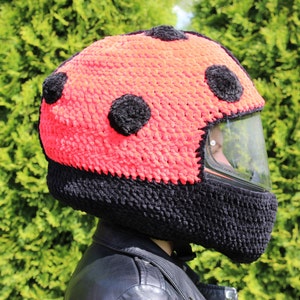 PATTERN Motorcycle Crochet Ladybug Helmet Cover M - Etsy