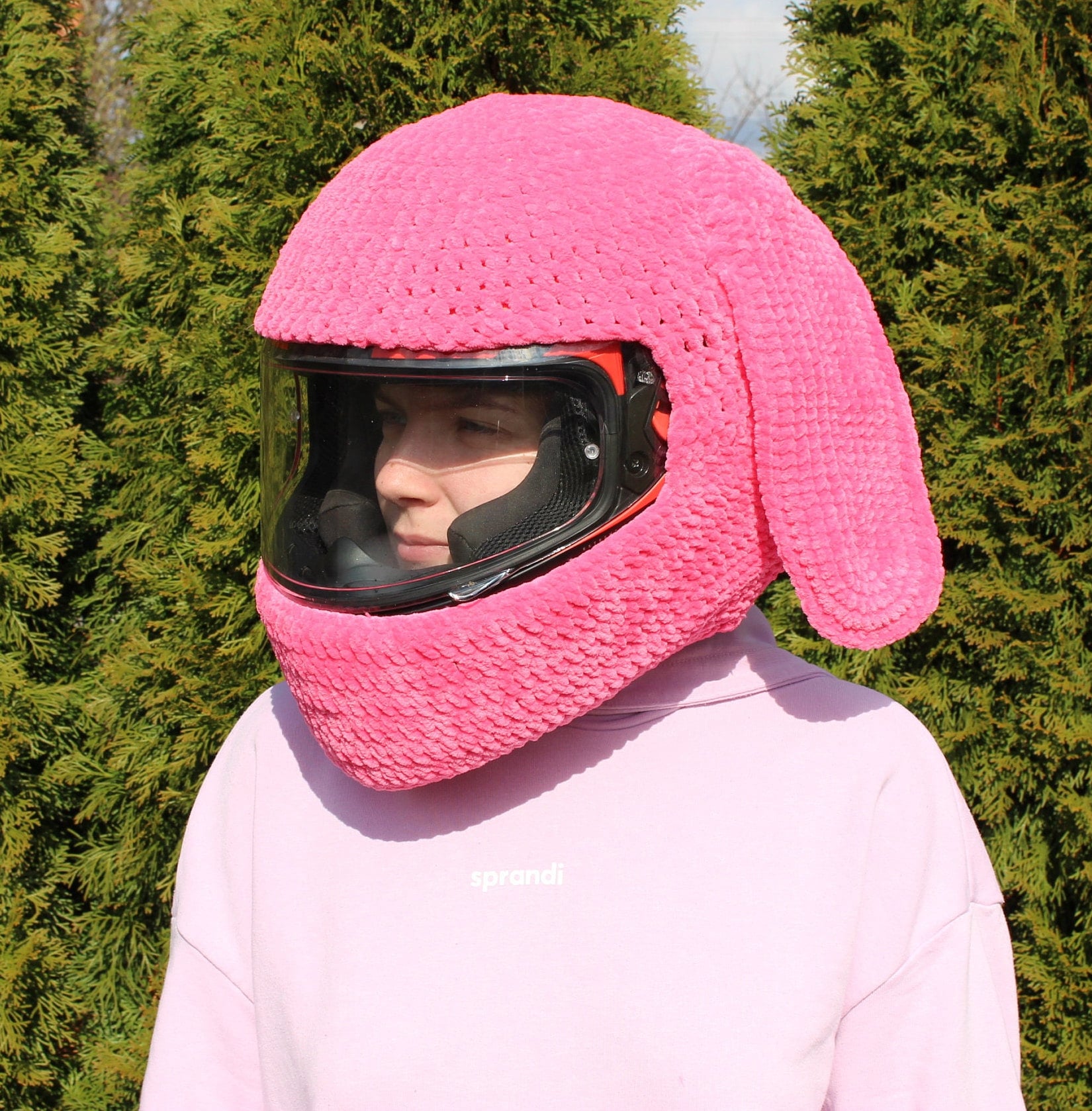 PATTERN Motorcycle Crochet Rabbit Helmet Cover M - Etsy
