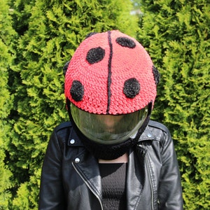 PATTERN Motorcycle Crochet Ladybug Helmet Cover M - Etsy