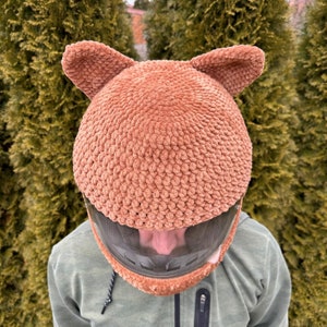 PATTERN Motorcycle Crochet Bear Helmet Cover M - Etsy