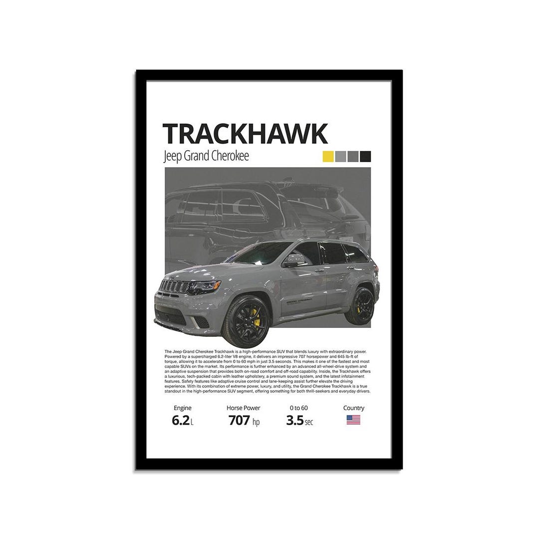 Jeep Track Hawk Poster Car Poster Print Digital Download Wall Husband ...