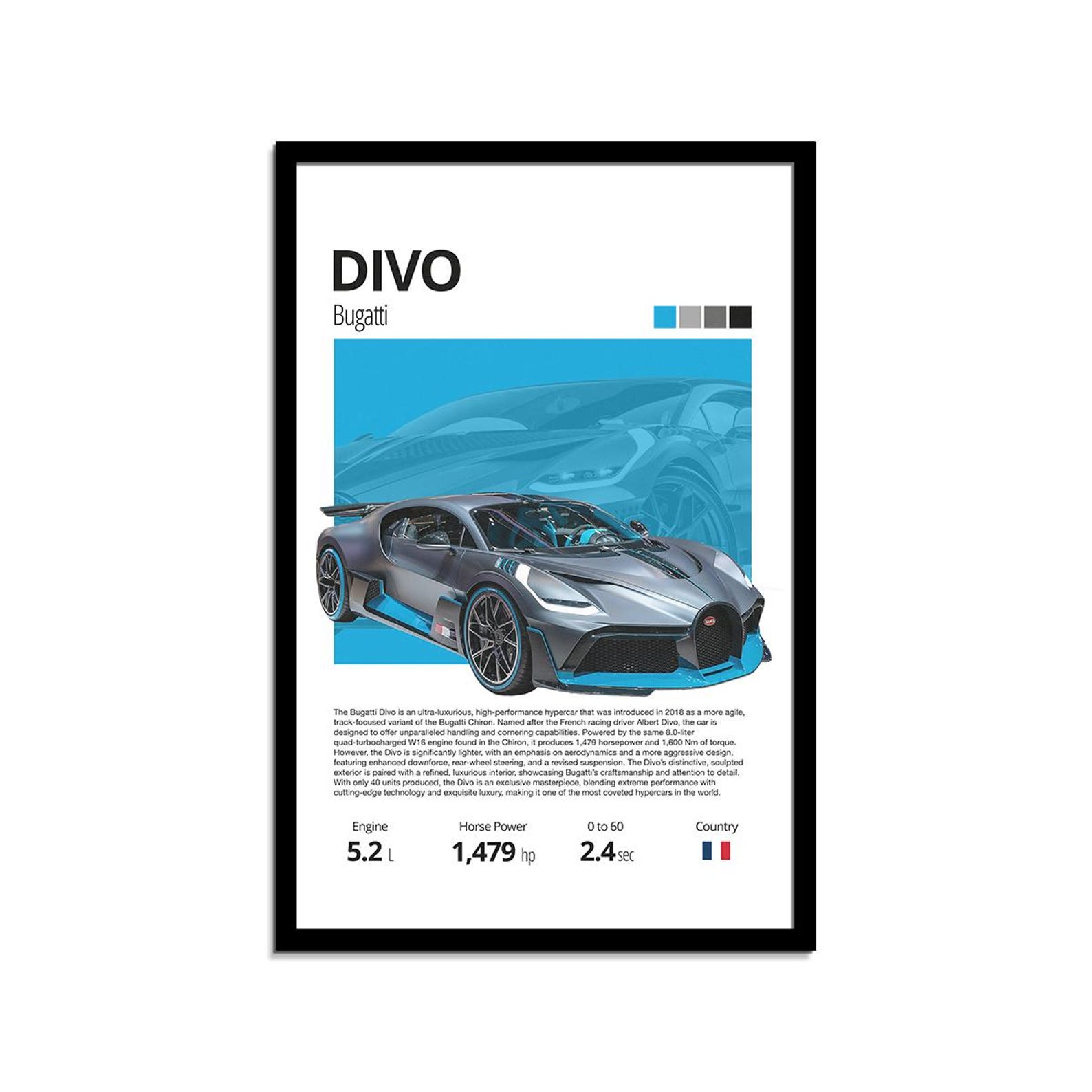 Bugatti Divo Poster – High-resolution PNG Wall Art for Car Enthusiasts ...