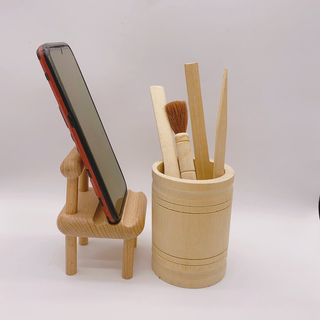 Wooden Cell Phone Holder Live Cell Phone Holder Creative Beech - Etsy