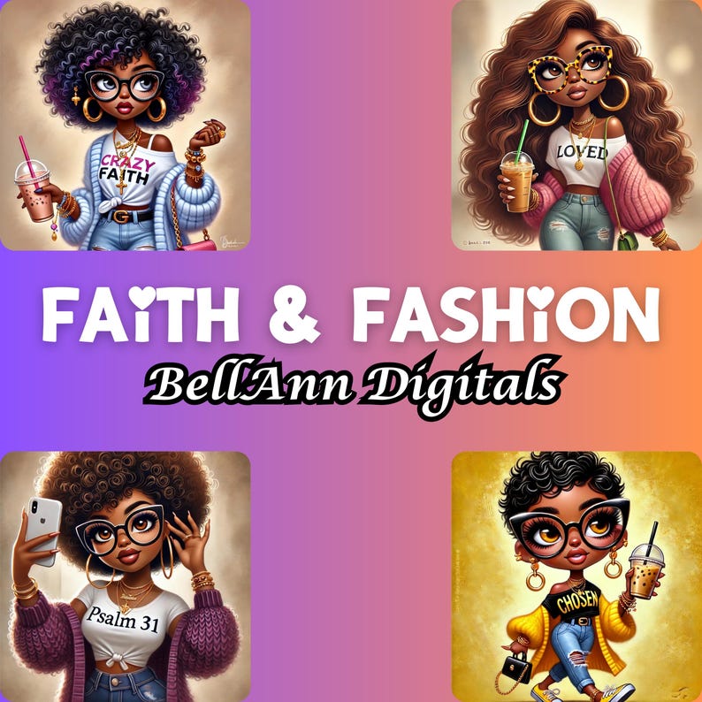 Faith & Fashion: Christian Girl Aesthetic 10 PNG Bundle - Etsy