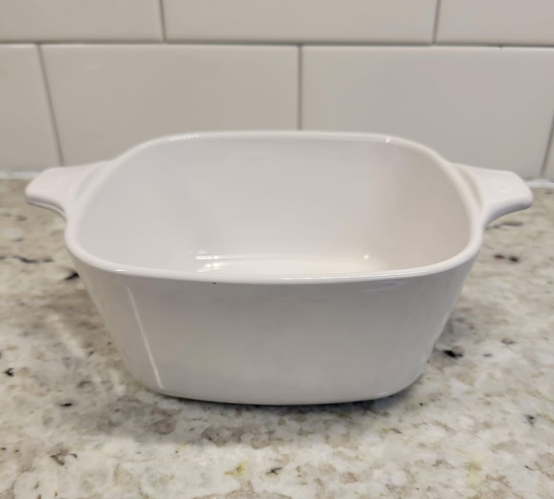 700ml Small All White Square Corning Ware Baking Serving Dish Petite ...