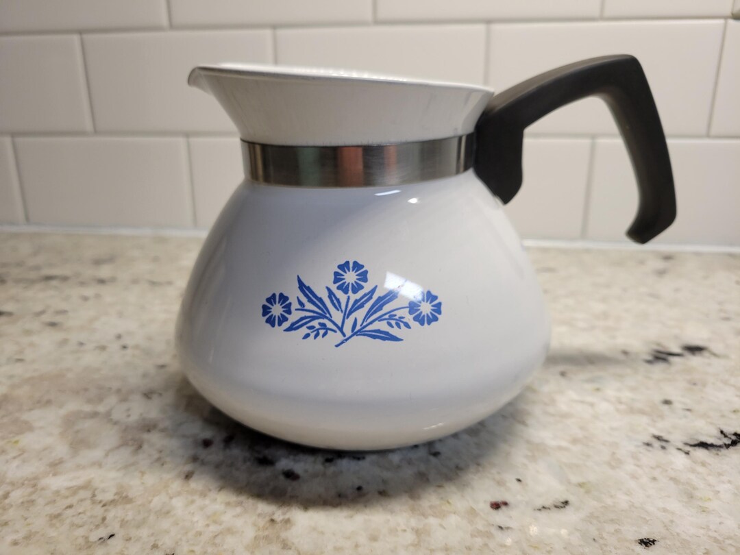 Charming Corning Ware Cornflower Tea or Coffee Pot for the Stove Top in ...