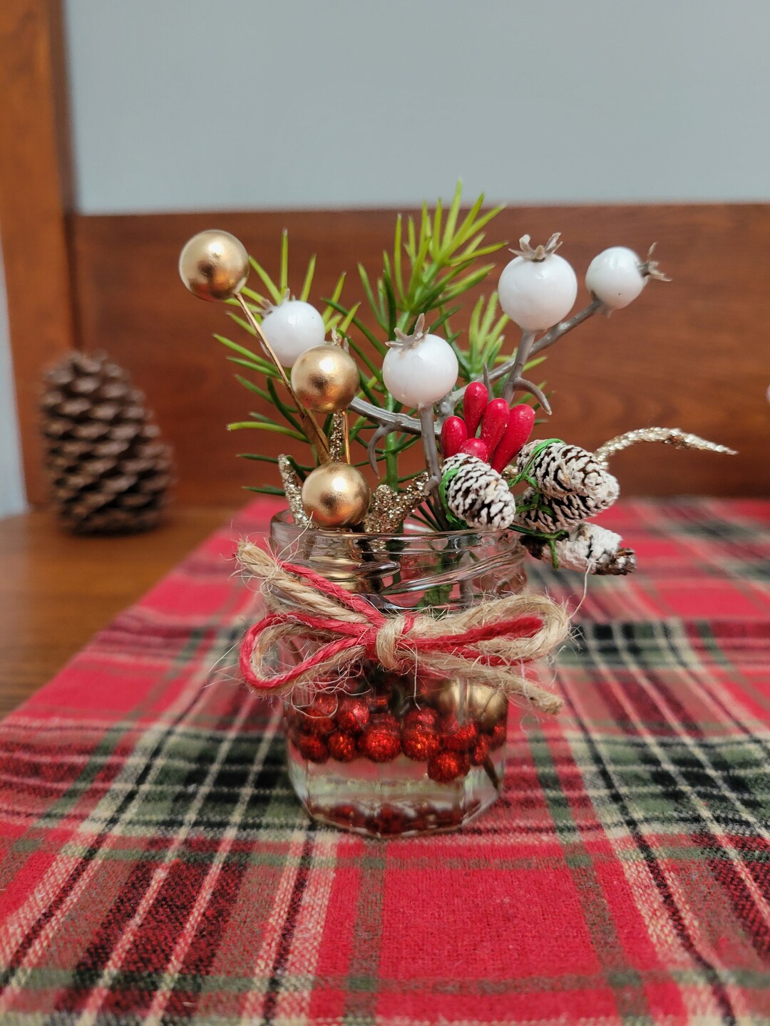 Mini Jam Jar Christmas Decoration - Etsy