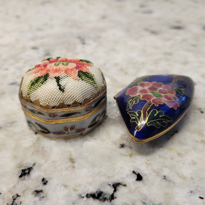 Petit Point Pill Box - Etsy