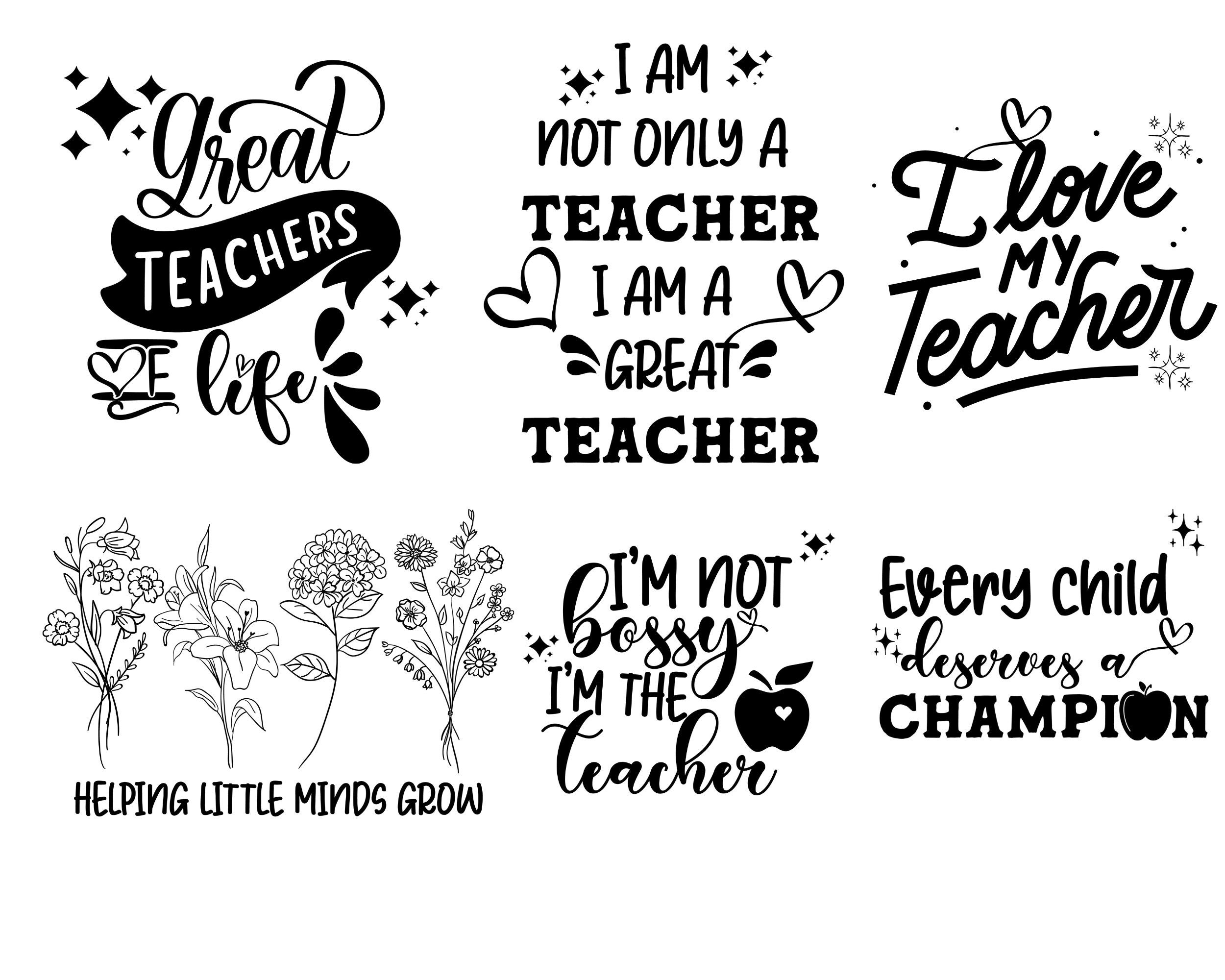 Teacher SVG Bundle, Teacher Quote Svg, Teacher Svg, School Svg, Teacher ...