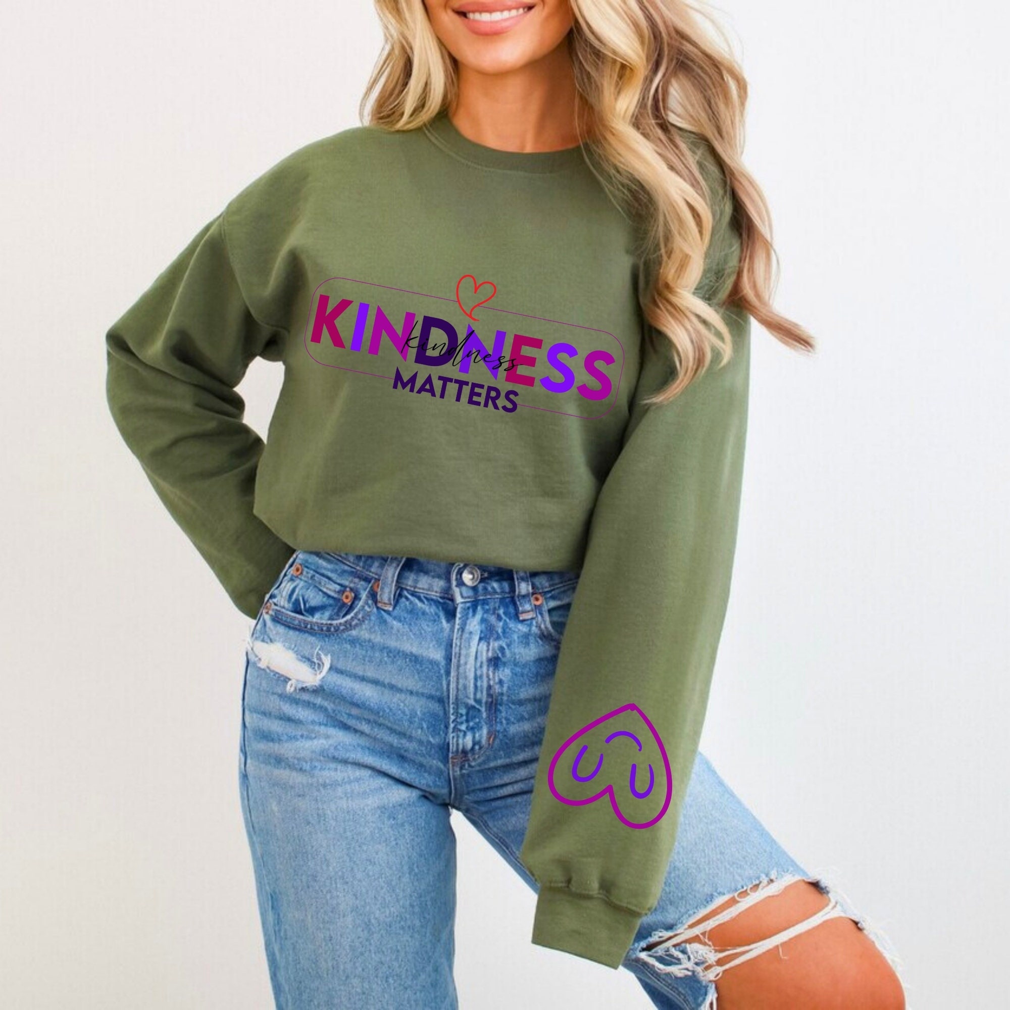 Kindness Matters SVG PNG, Motivational Sleeve Shirt Design Svg ...