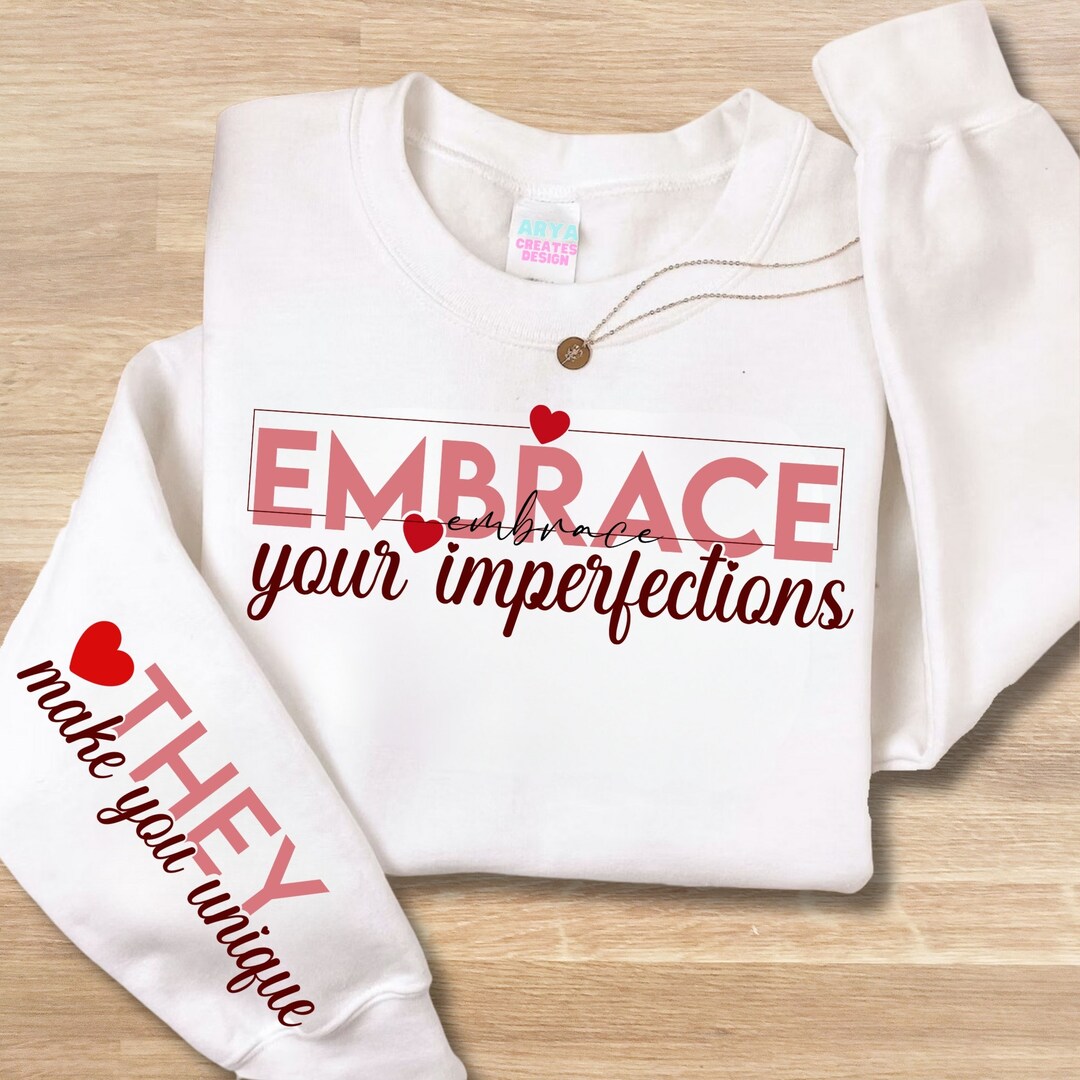 Embrace Your Imperfection SVG PNG, Boho Self Love Svg, Positive Daily ...