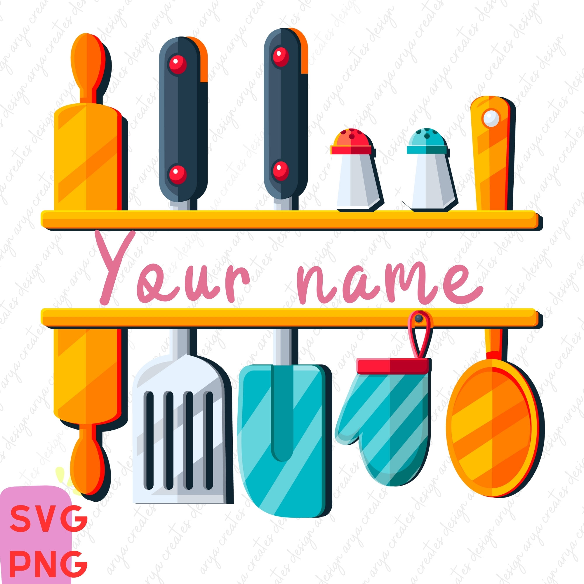 Kitchen Tools Png, Personalized Kitchen Tools Png, Kitchen Life ...