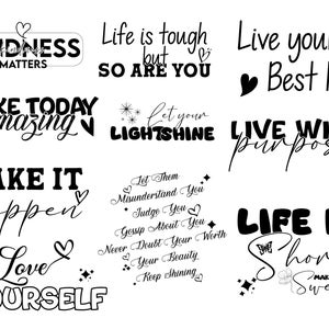 Inspirational SVG Bundle, Motivational Svg Bundle, Positive SVG ...